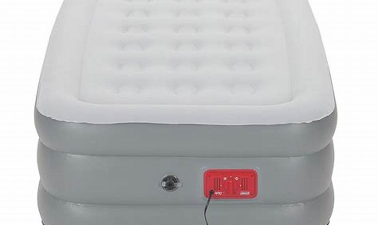 Air Comfort: Coleman Air Mattress with Built-In Pump!